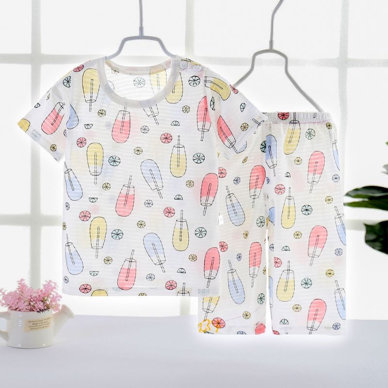 Pajamas with short sleeves cartoon designs for children (TOKONG ...