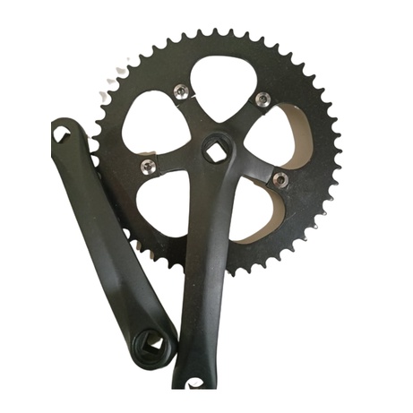 Bicycle Single Speed Crankset For Fixie 48T 52T Square hole Road Crank Set | Shopee Philippines