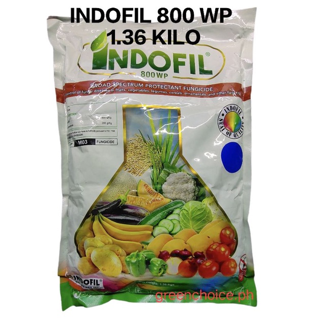 INDOFIL 800 WP 1.36 KILO BROAD SPECTRUM FUNGICIDE MANCOZEB | Shopee ...