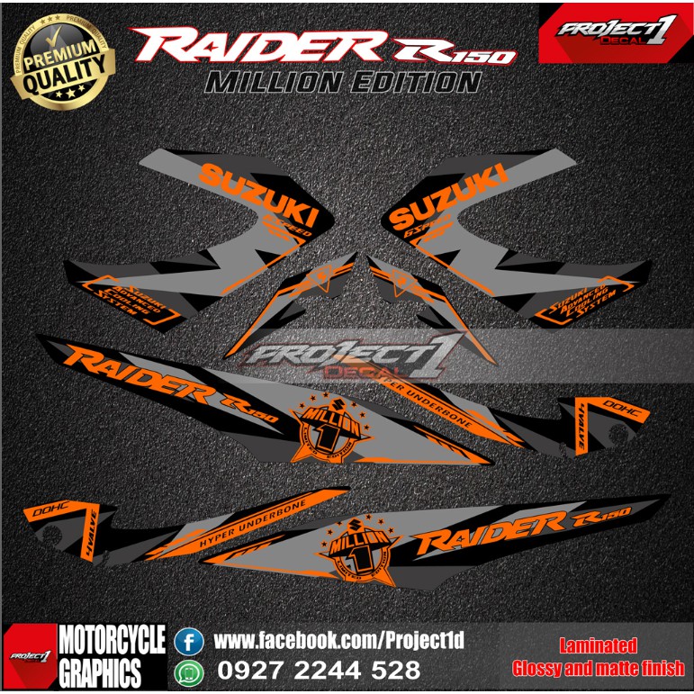 Suzuki Raider 150 reborn Million Edition) | Shopee Philippines