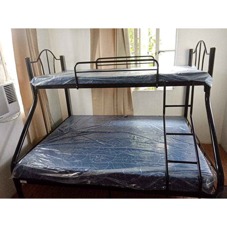 R-type bunk bed set with high quality uratex foam mattress Queen size ...