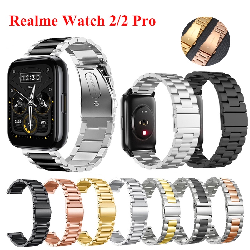 Metal Stainless Steel Strap for Realme wathc 3/ 2 / 2 Pro / S / S Pro ...