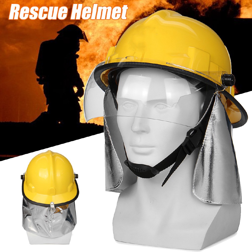 Fire Proof Fireman's Safety Helmet With Goggle Amice Electric Shock ...