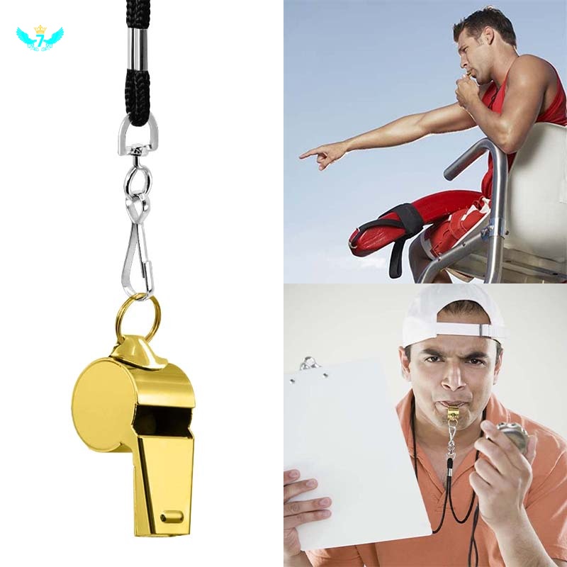 Stainless Steel Whistle 1pc With String Referee Coach Lifeguard ...