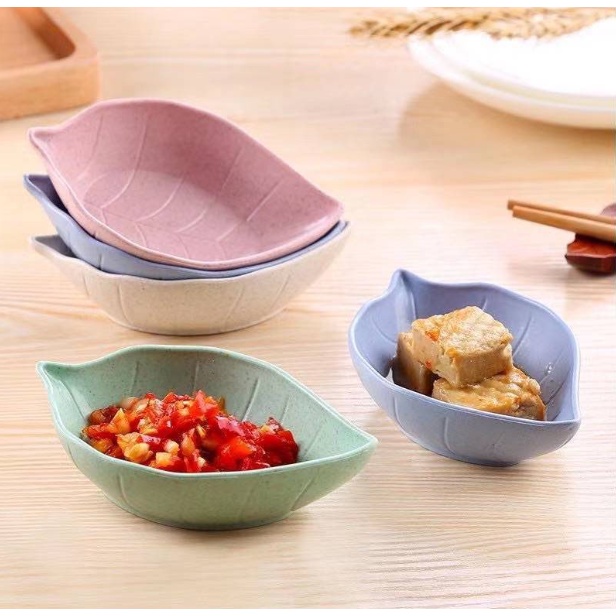 Multifunction Leaf Shape Kitchen Food Sauce Dish Wheatgrass Bowl Sauce ...