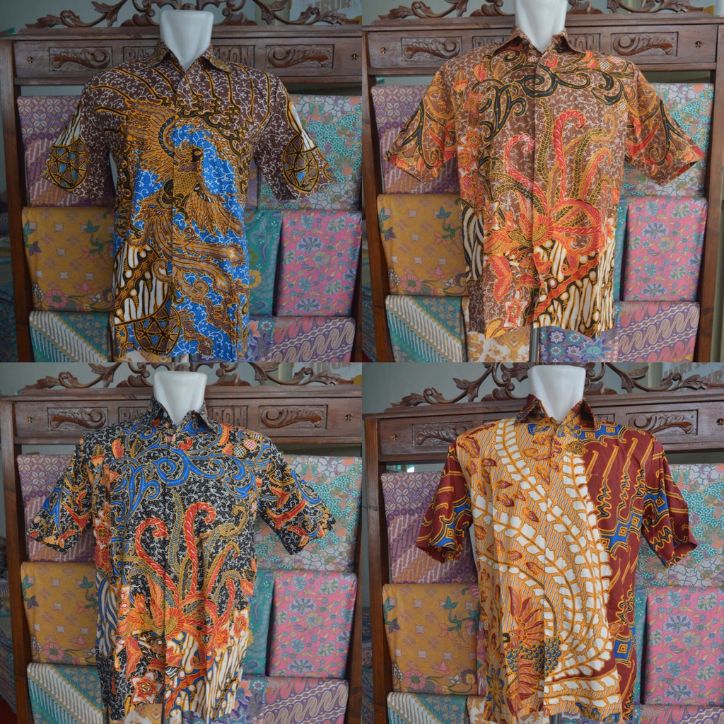 KEMEJA PRIA Batik Shirt Men HEM BATIK Guys BATIK Shirt Short Arm Short ...