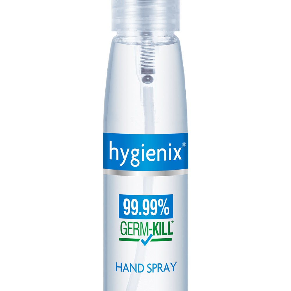 HYGIENIX Germ Kill 99.99% Anti-Bacterial Solution Hand Spray Alcohol ...