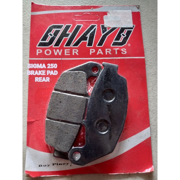 Brake Pad Rear and Front (Sigma 250) | Shopee Philippines