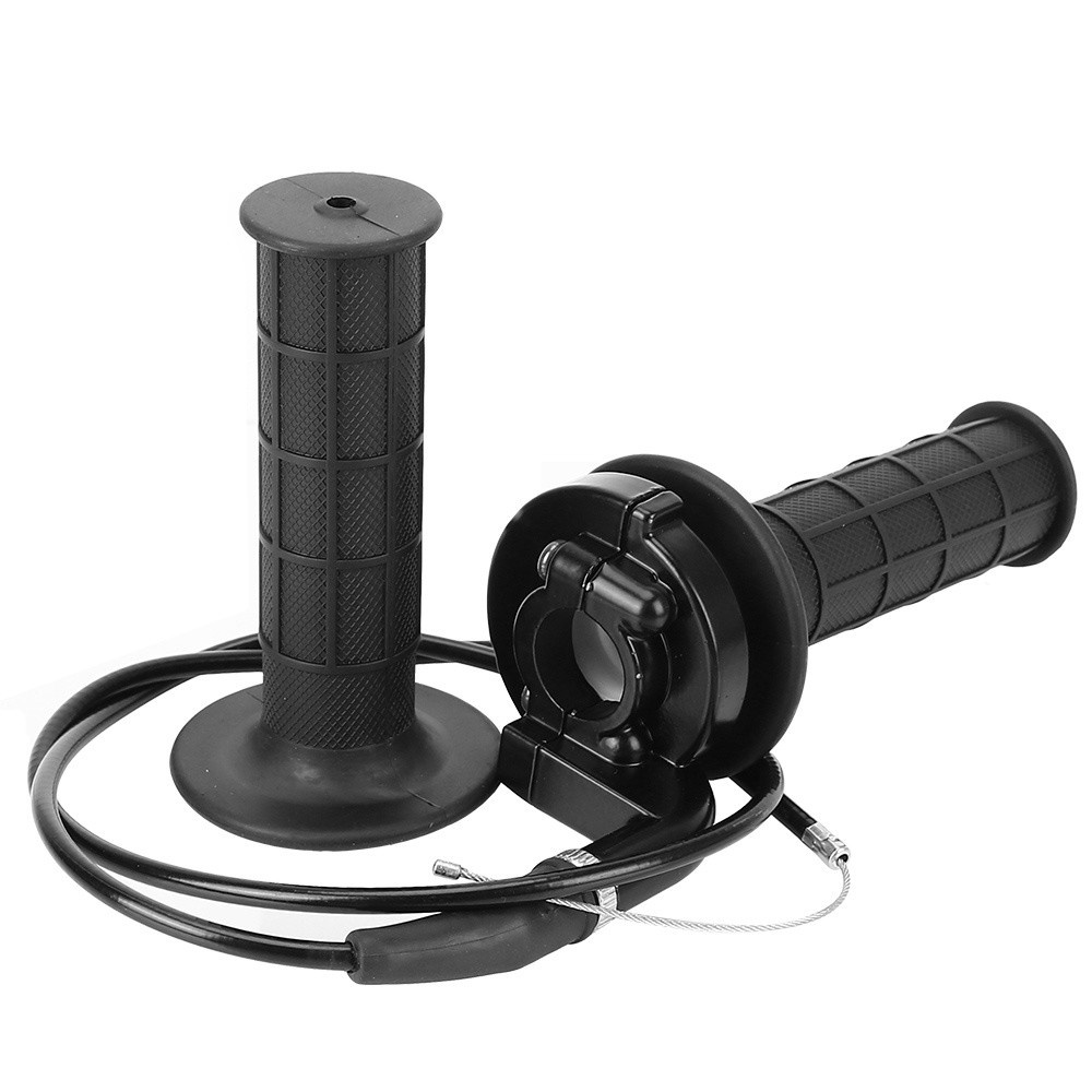 Throttle Accelerator 7/8" 22mm Motorcycle Grip Universal 1Pair Handle Grips and Cable Set Handle ...