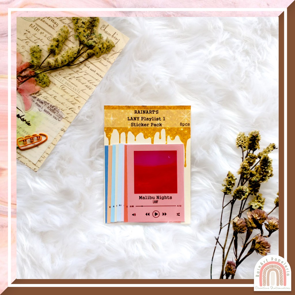 8PCS LANY Aesthetic Playlist Sticker Pack/ Flakes for Bujo/ Bullet ...