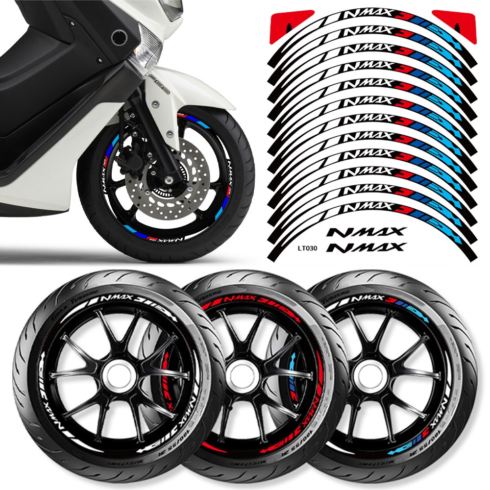YAMAHA Nmax Reflective Motorcycle Wheel Sticker Nmax 155 Scooter Hub ...