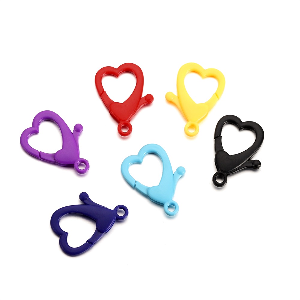 Plastic Hooks Heart Shape Claw Diy Keychain Connectors 30pcs | Shopee ...