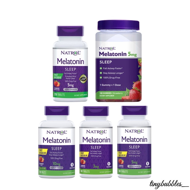 Melatonin, 3mg|5mg||10mg Fast Dissolve 90|100|150|250 Tablets; 5 mg 180 ...
