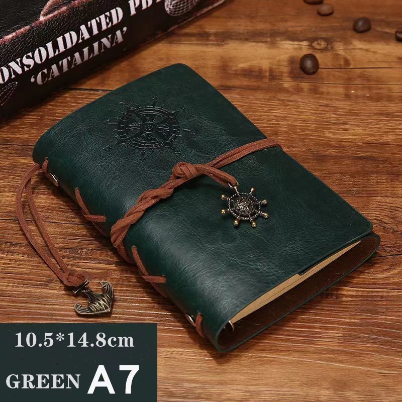 [COD] Retro Refillable PU Leather Notebook A7 Loose-Leaf Notepad Thick ...