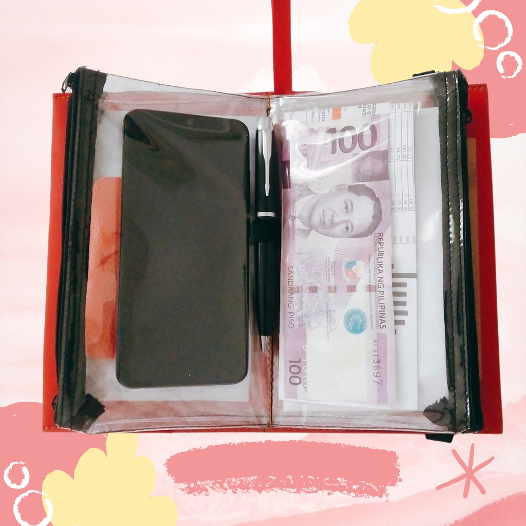 Tidy Dream Stylish Money Organizer 6 Zippered Pockets PU Leather with ...