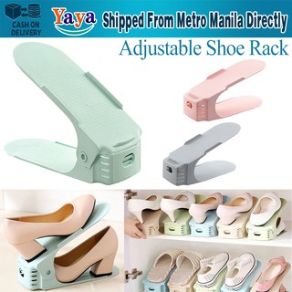 【Fast Delivery】Double layer Adjustable Shoe Organizer Shoe Box Stand ...
