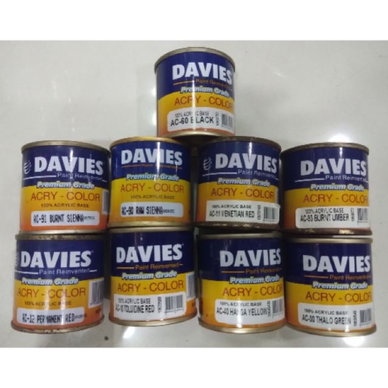 Davies Acry Color 60ml (latex color) Assorted Colors | Shopee Philippines