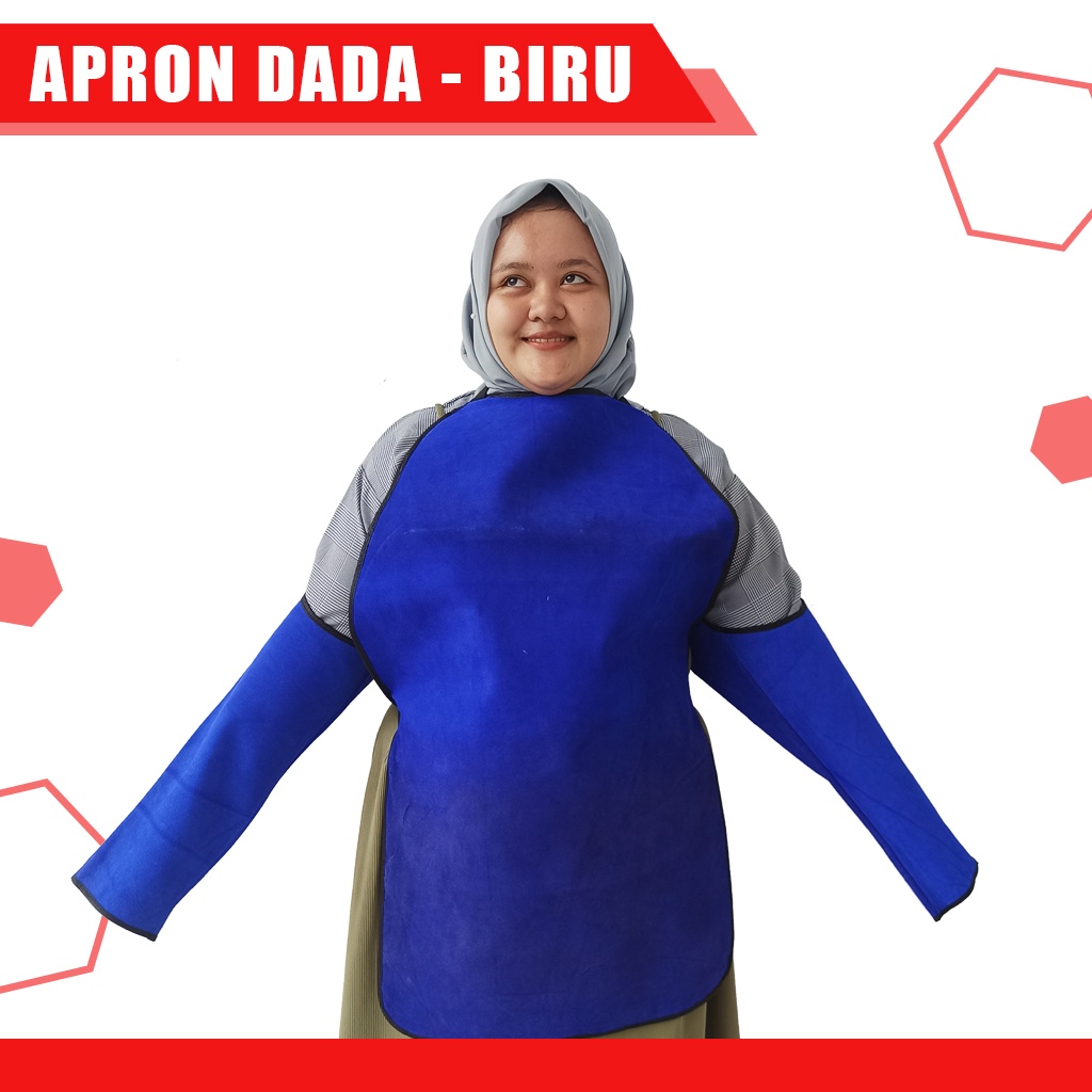 Chest Apron + Sleeve Welder Apron / Blue Leather Apron - 1 Set | Shopee ...
