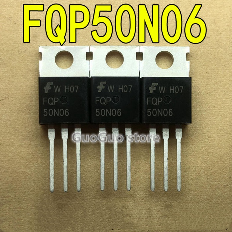 10pcs FQP50N06 TO-22O 50N06 TO220 50A 60V N-channel MOSFET transistor ...