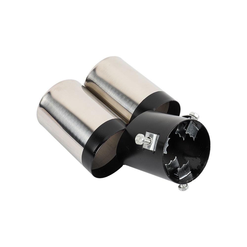 JDMGRAM Dual Outlet Car Exhaust Tip 63mm Universal Stainless Steel ...
