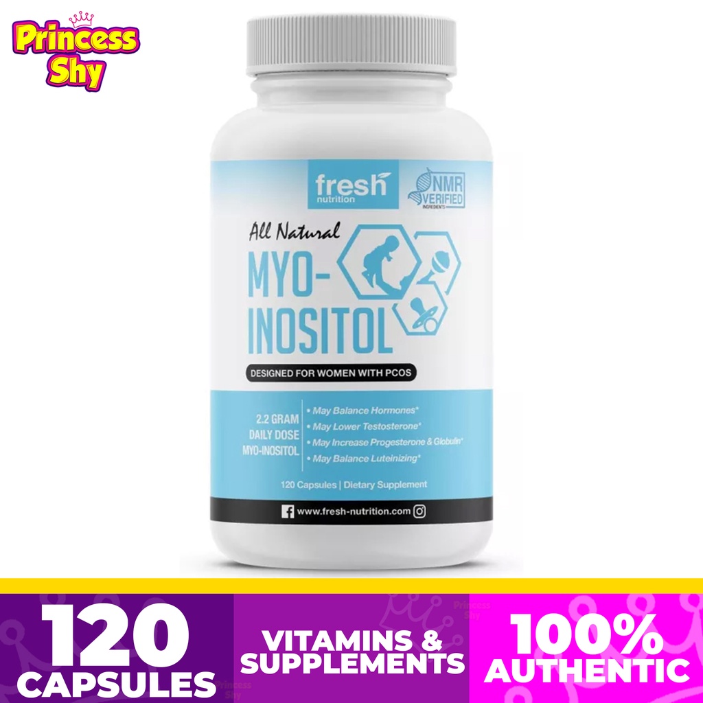 Fresh Nutrition Myo-Inositol for PCOS 2200mg 120High Potency Capsules ...