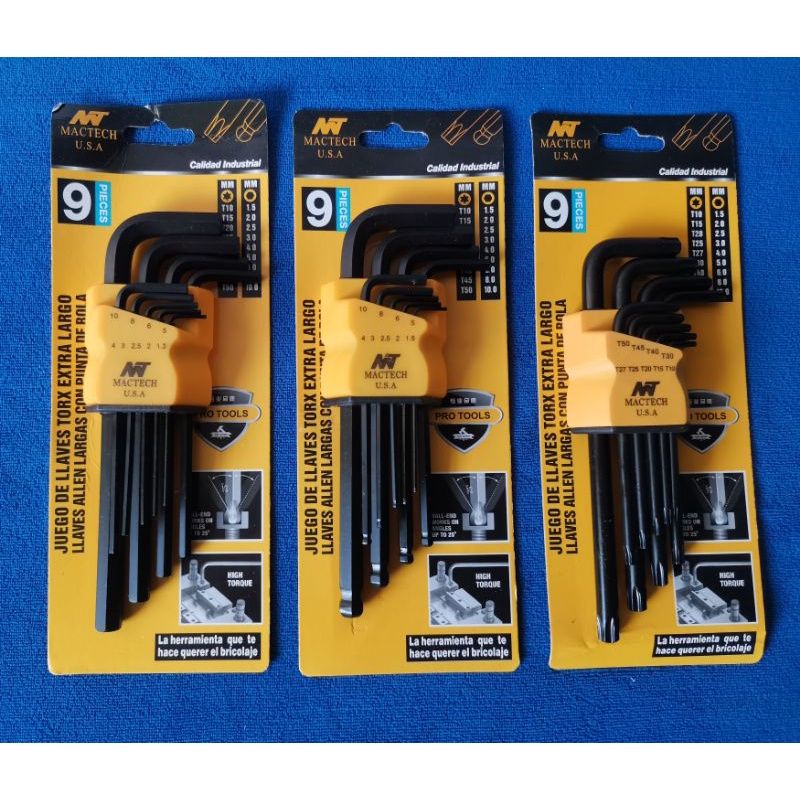 Allen wrench set long Mactech (boll point)( standard) (flower) | Shopee ...