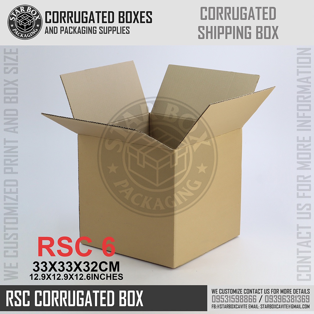 Brown Kraft Corrugated Shipping RSC Box (Single Wall) (Set of 10 ...