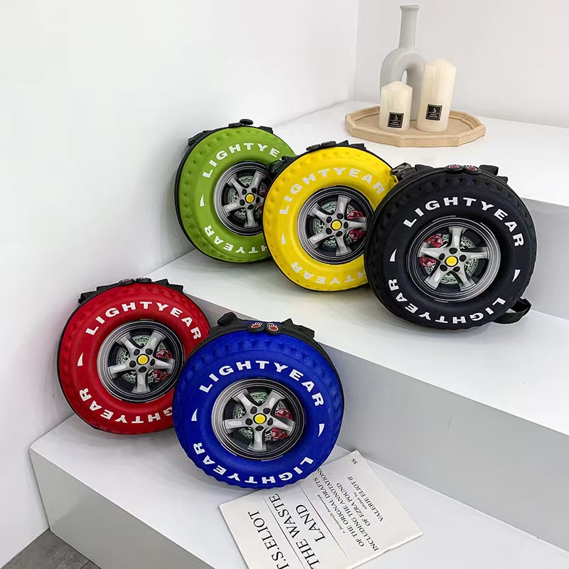 Children's School Bags Cartoon Car Tire Backpack Kindergarten Baby Hard ...