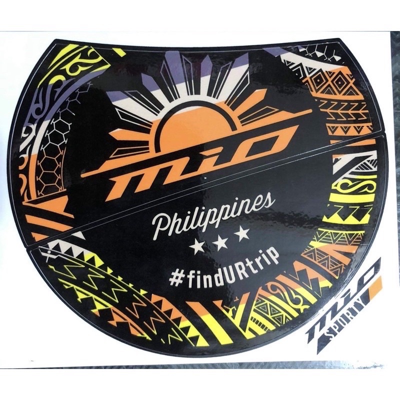 MIO SPORTY FRONT #findurtrip DECALS PRINTED LAMINATED | Shopee Philippines