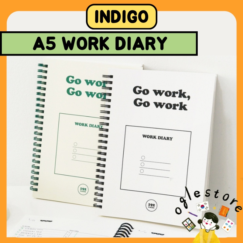 Indigo Basic Work Diary A5 Career Planner Korean Diary Work log Planner ...