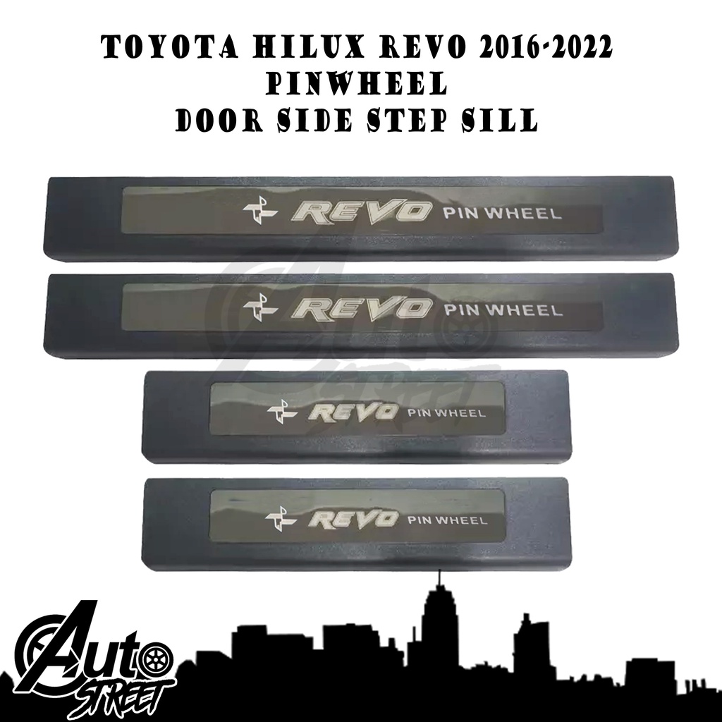 Toyota Hilux Revo 2016-2022 PINWHEEL Door Side Step Sill / Scuff Plate ...