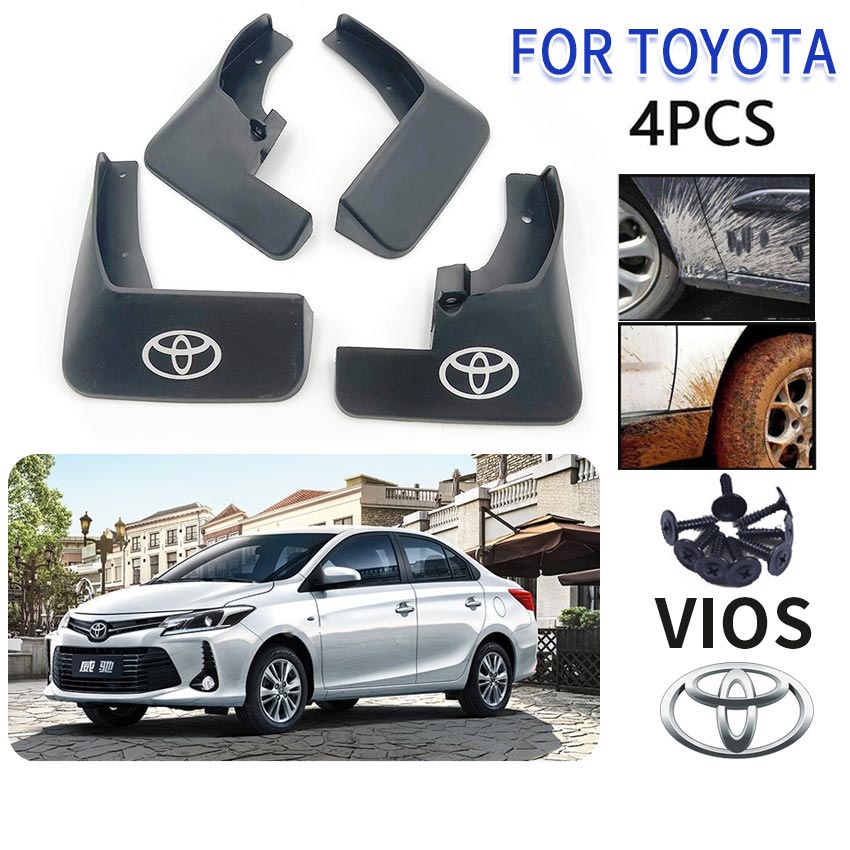 4 Pcs Mud Guard Flap Fit for Toyota Vios 2008 - 2022 Splash Guard Car ...