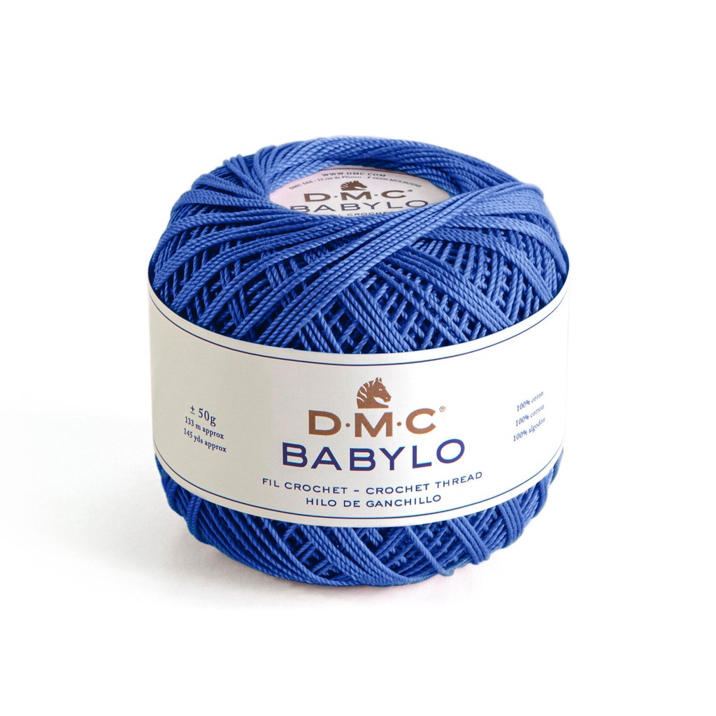 Dmc Babylo Crochet Yarn 50gram - 482 - Medium Blue Blue | Shopee ...