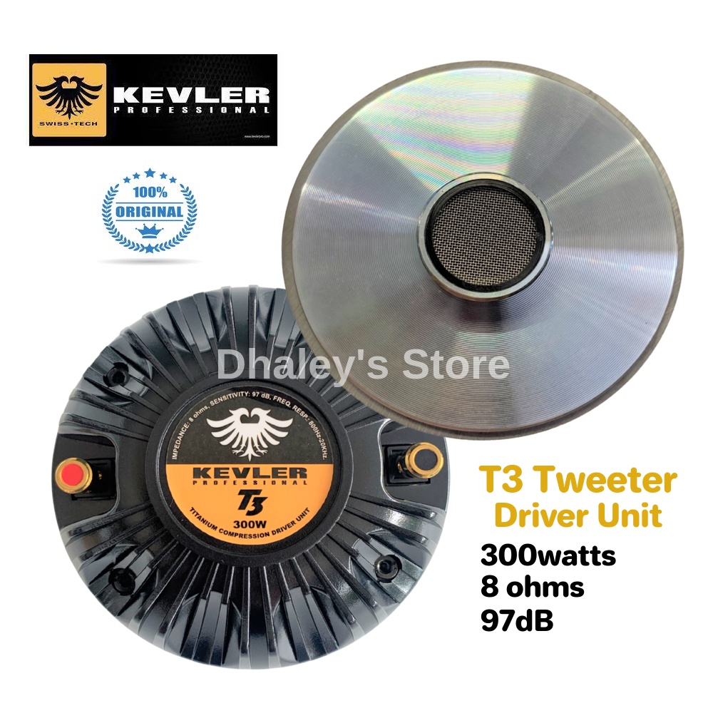 1pc. Kevler T3 Driver Unit 300watts 8ohms Tweeter compression driver ...