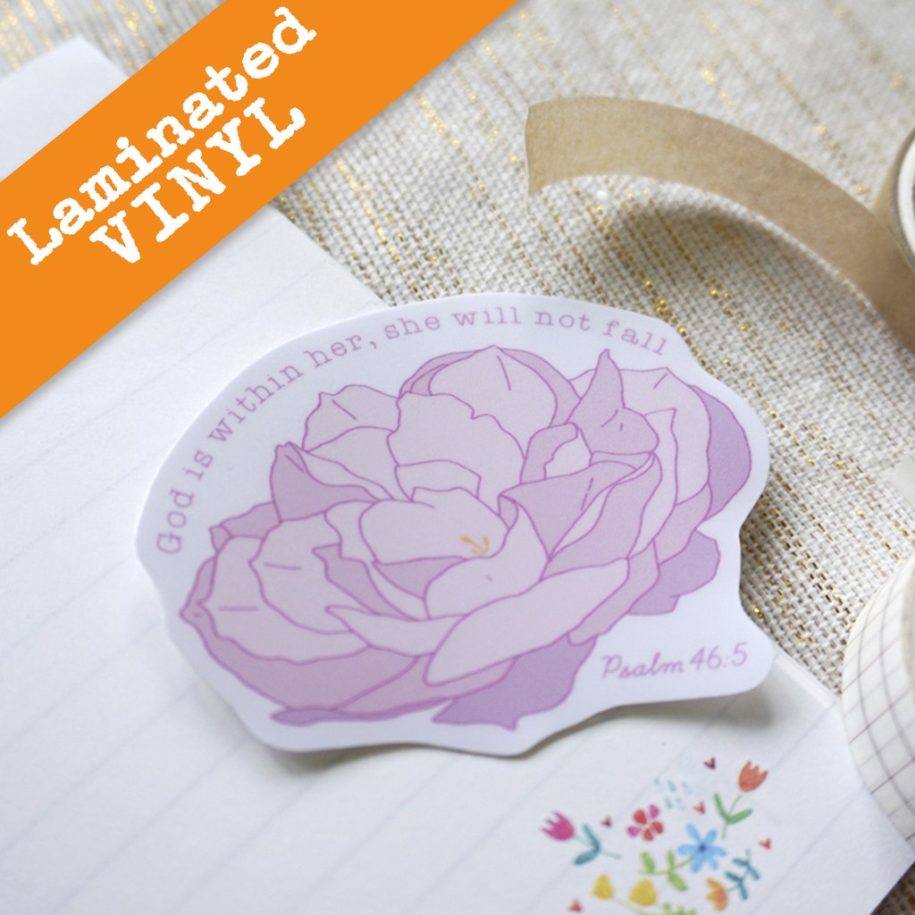 PSALM 46:5 bible verse vinyl sticker (laminated matte) - christian ...