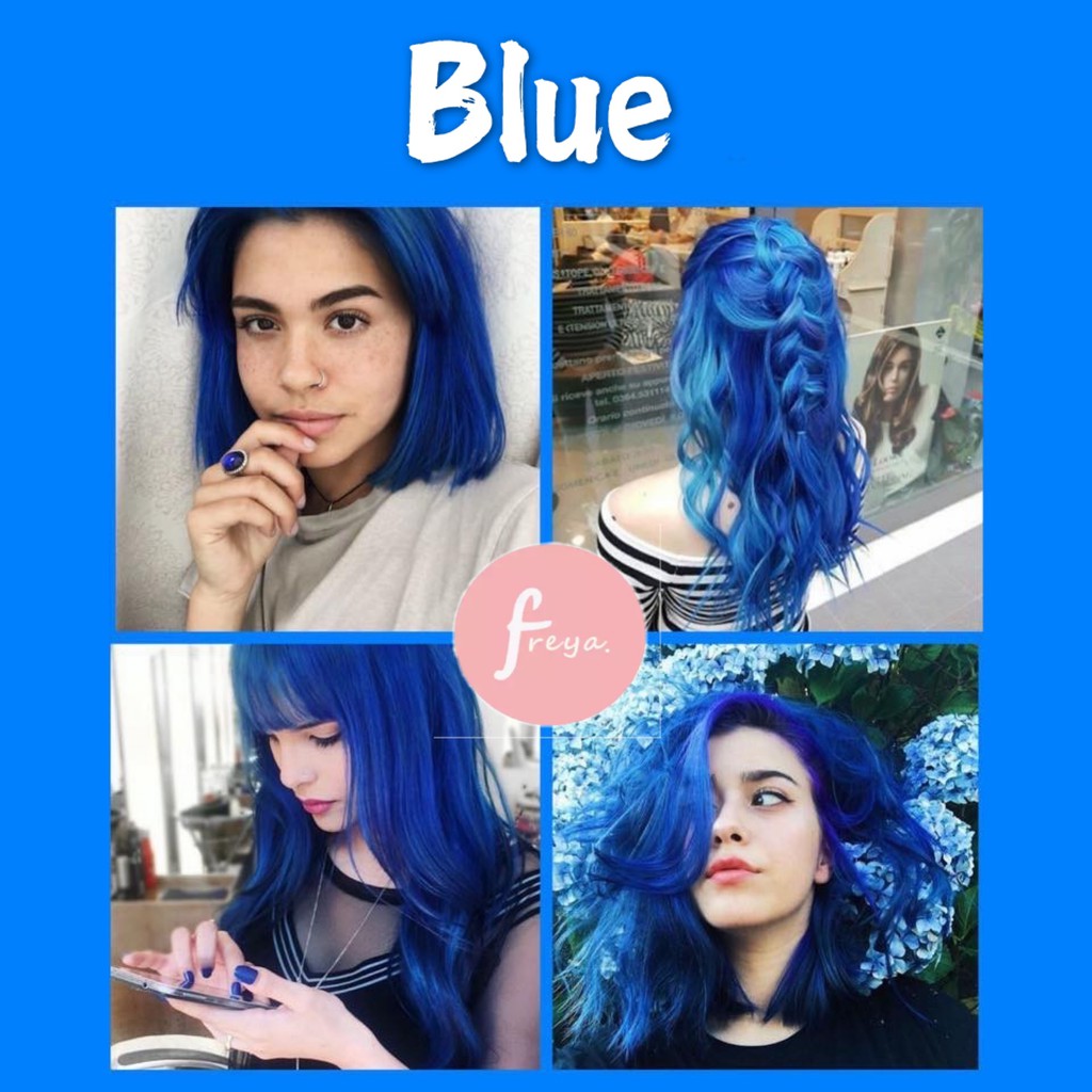 Blue Permanent Hair Color Set - 0/88 Bob Keratin | Shopee Philippines