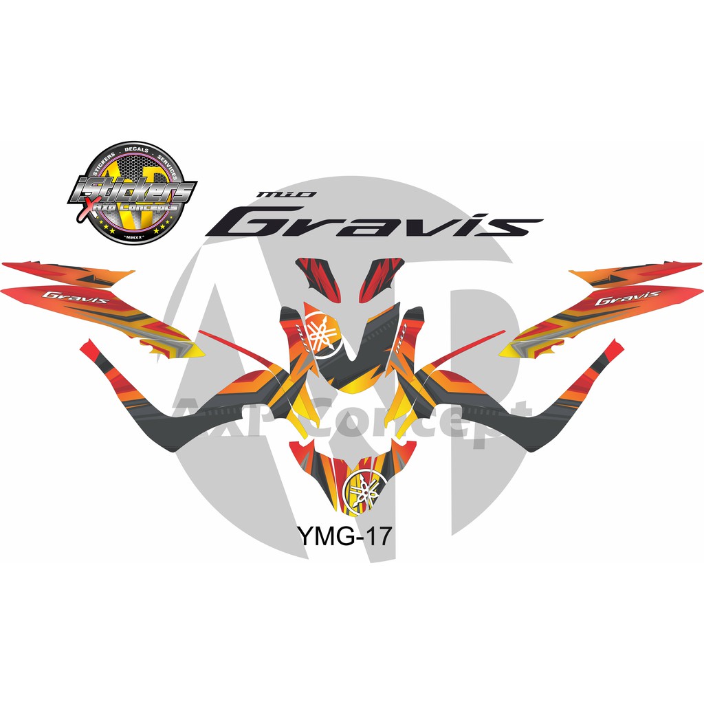 Yamaha Mio Gravis Decal Kit YMG-17 | Shopee Philippines