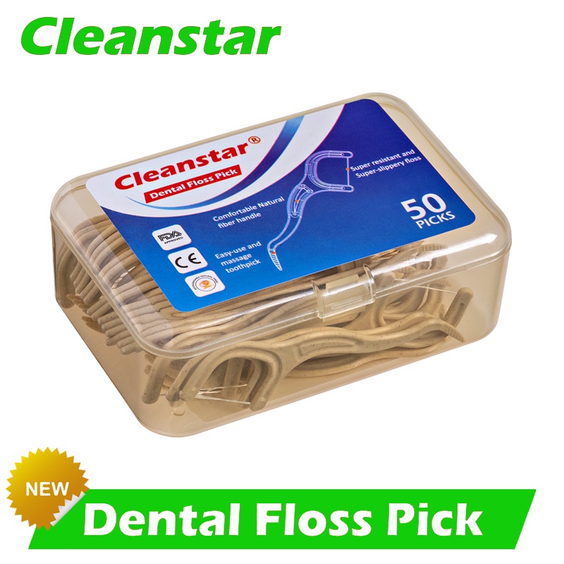 CleanStar Dental Floss Pick Eco Corn Starch Box 50pcs | Shopee Philippines