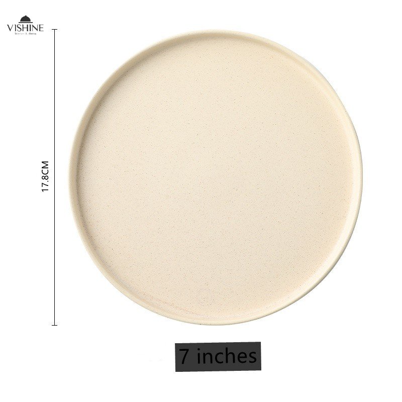 VISHINE Ceramic Dinner Plate Japanese Stoneware Sesame Glaze Tableware ...