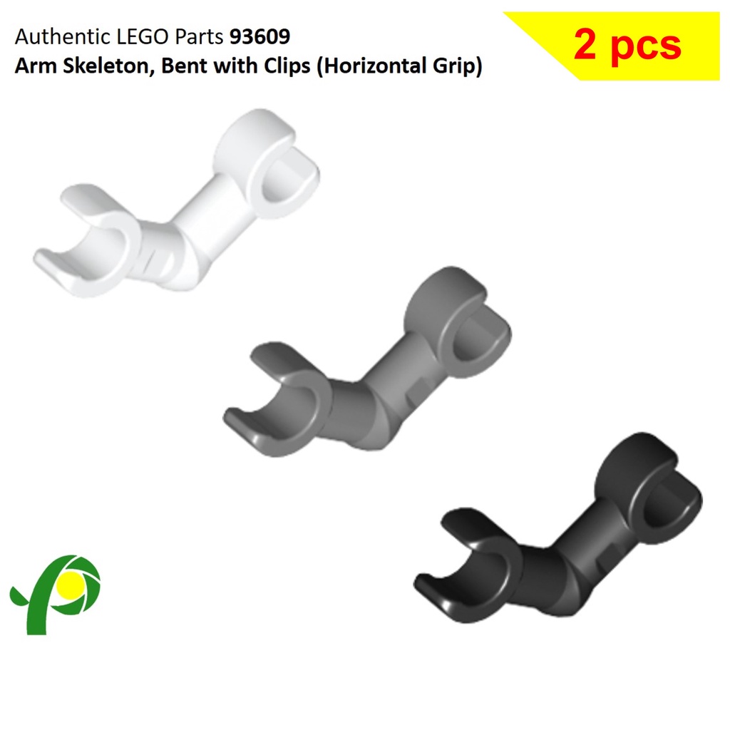 LEGO Parts 93609 Arm Skeleton Bent with Clips (Horizontal Grip ...