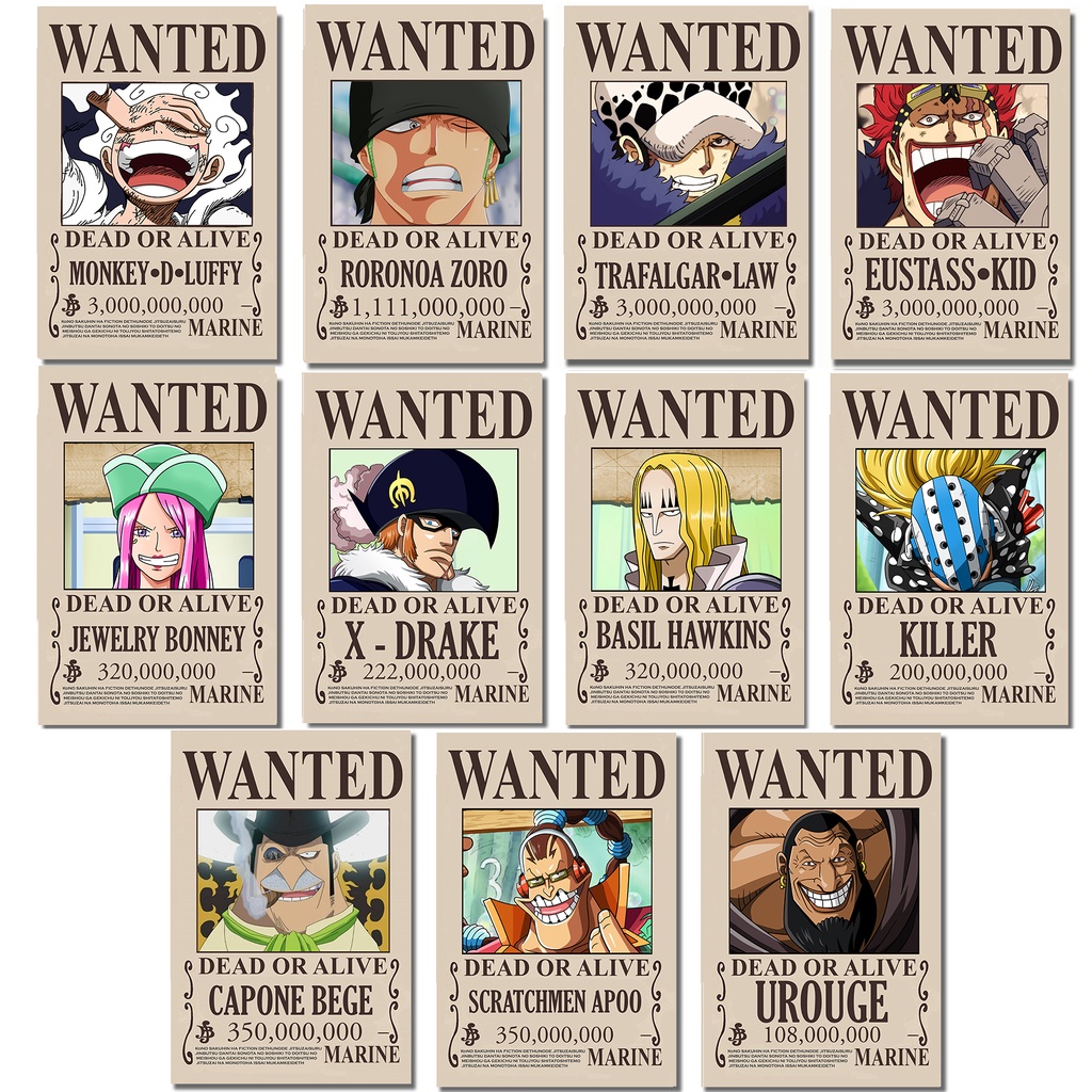 High Quality Print Worst Generation One Piece Wanted Poster (Waterproof ...