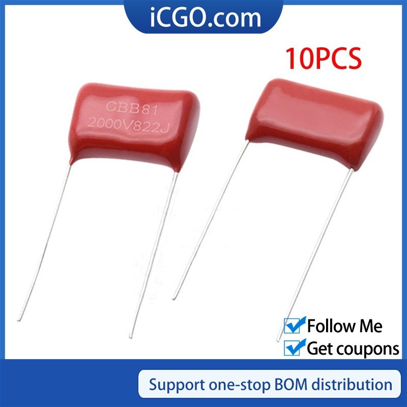 10PCS pitch 20mm 15mm 2000V CBB81 Polypropylene film capacitor 222J ...