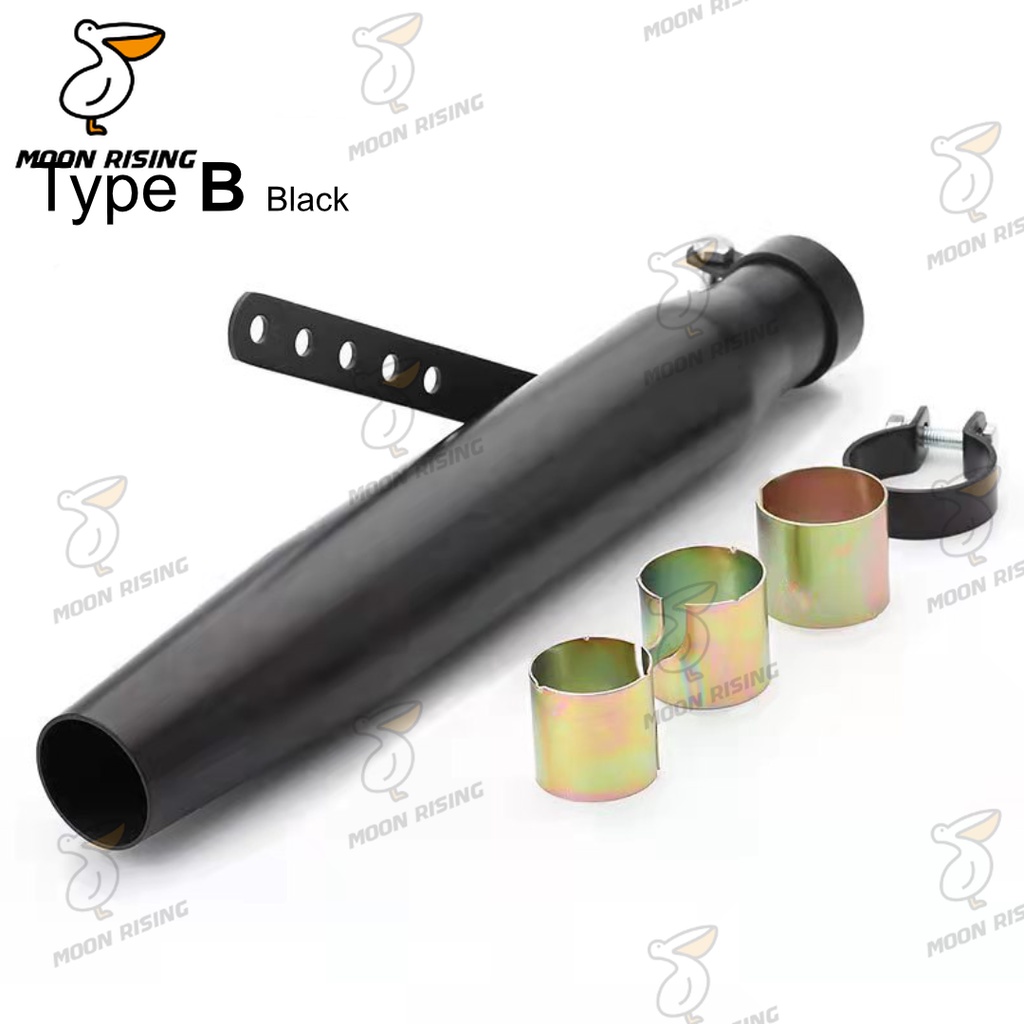 CLASSIC MUFFLER EXHAUST PIPE RETRO PIPE BULLET PIPE 38MM/ 40MM/ 43MM ...