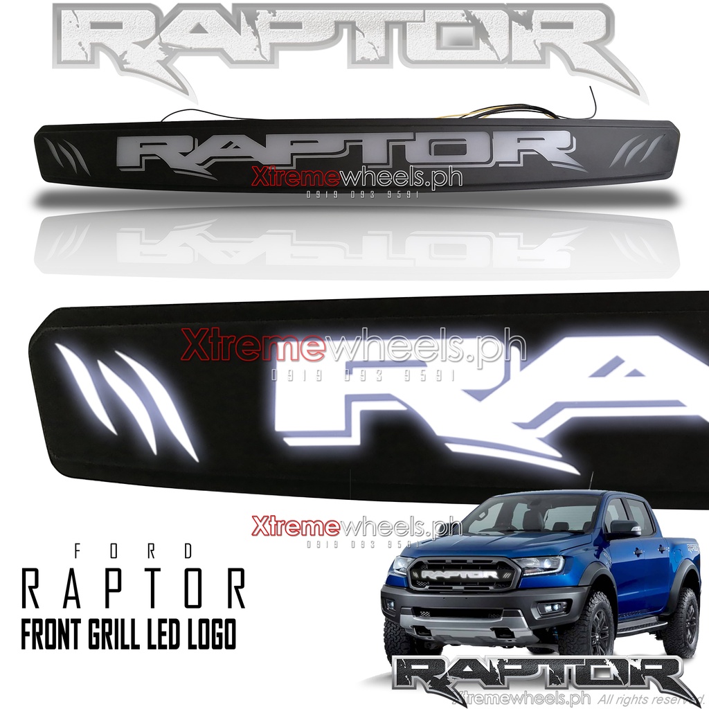 Ford Raptor 2018-2022 With White LED Front Grille / Grille Raptor Logo ...