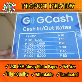 GCash Cash-in Cash-out Rates Signage | Shopee Philippines