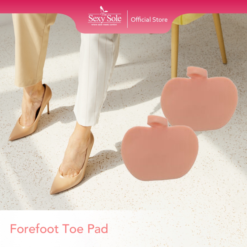 The Sexy Sole Forefoot Toe Pad Silicone 1 Pair Reusable Washable ...
