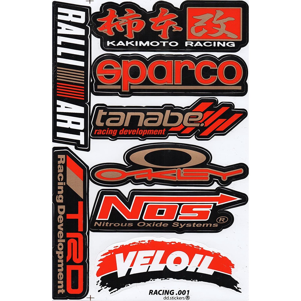 Sponsor Racing TRD Toyota Mitsubishi Eparco NOS KAKIMOTO VELOIL Decal ...