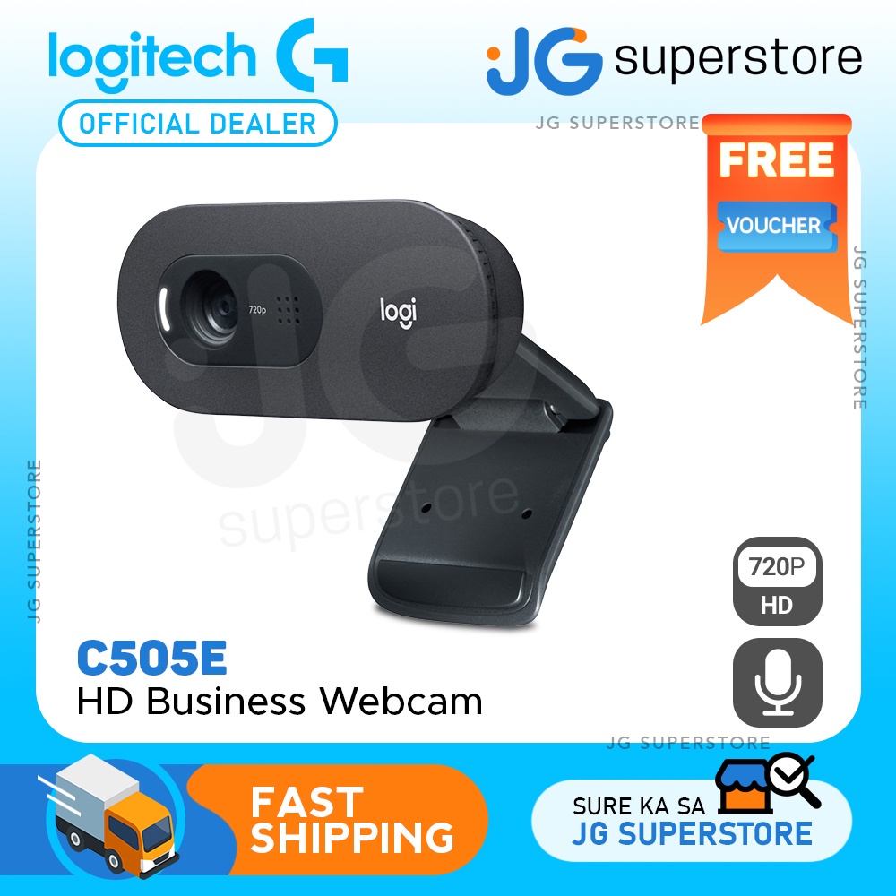 Logitech C505e HD Business Webcam 720p 30fps w/ Microphone, Mono Long ...