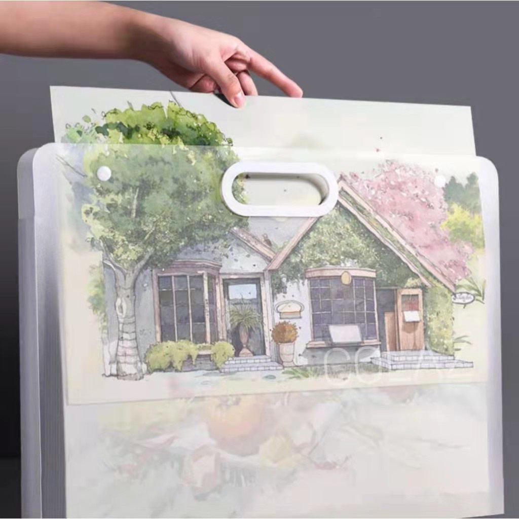 [8K/16K] A3/A4 SIZED BIG EXPANDING ENVELOPE ORGANIZER WITH HANDLE FOR ...