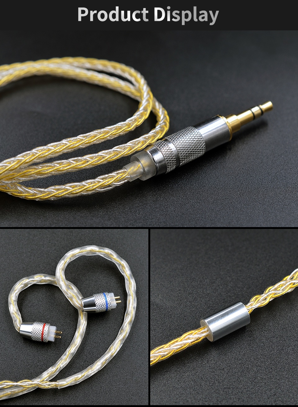 [Shopee Choice] KZ Gold Silver Mixed plated Upgrade cable Earphones ...